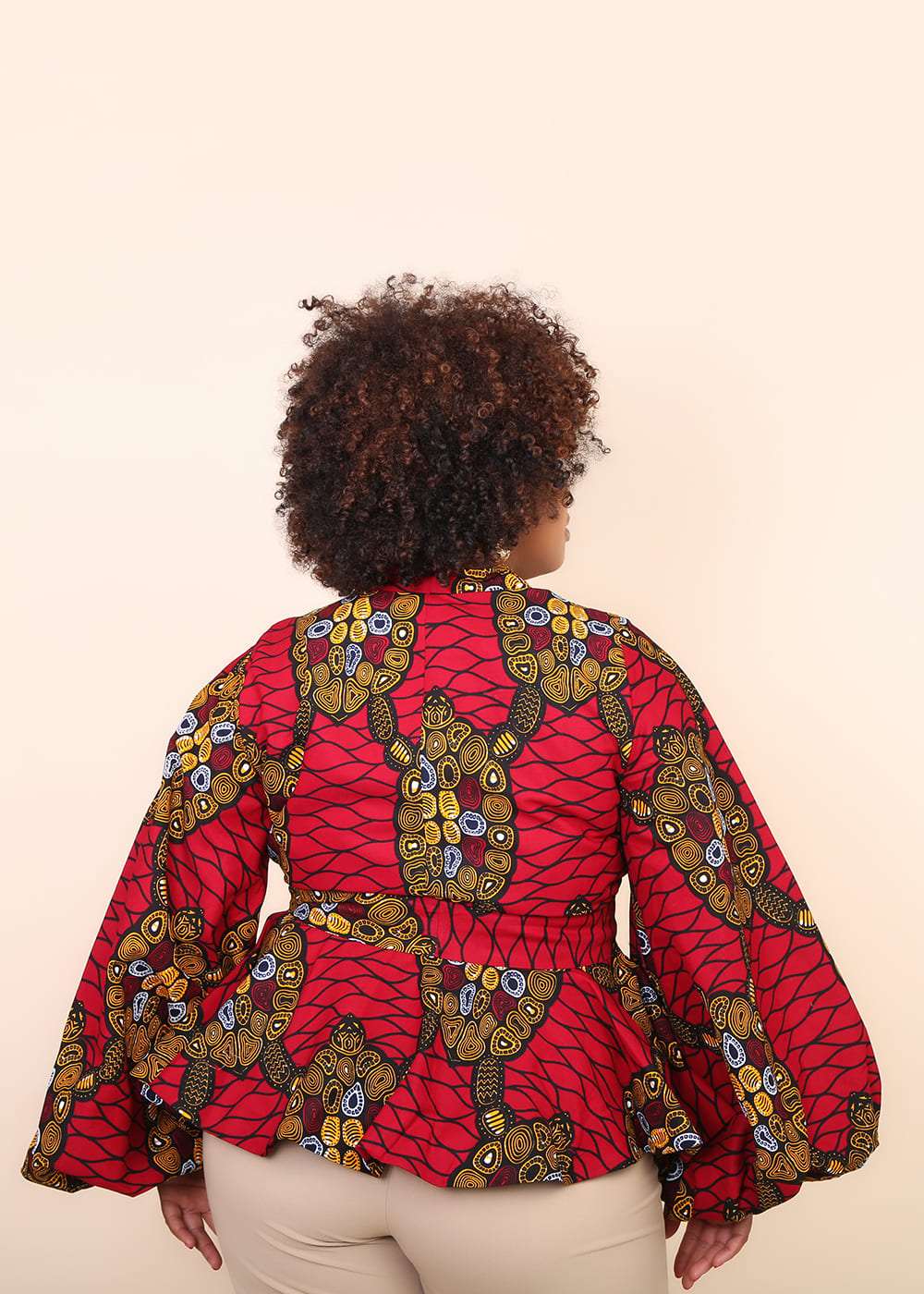 African Print Sleeve Blouse For Ladies - KEJEO DESIGNS