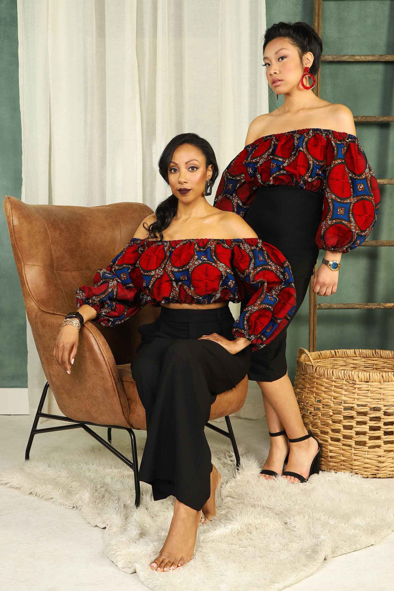 Moiira African Print Crop Top for Women | Kejeo Designs – KEJEO DESIGNS