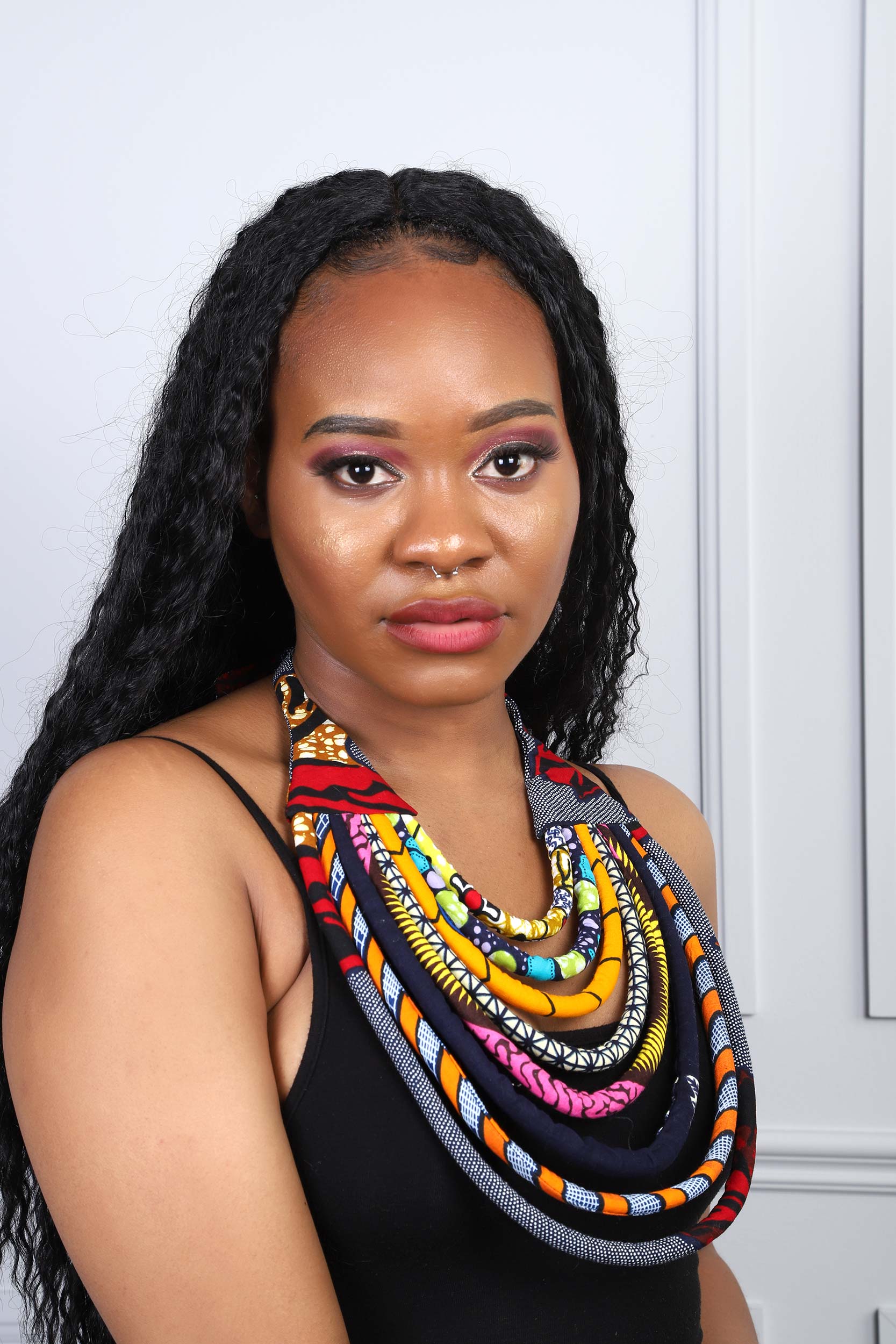 BUKI African Print Layered Necklace – KEJEO DESIGNS