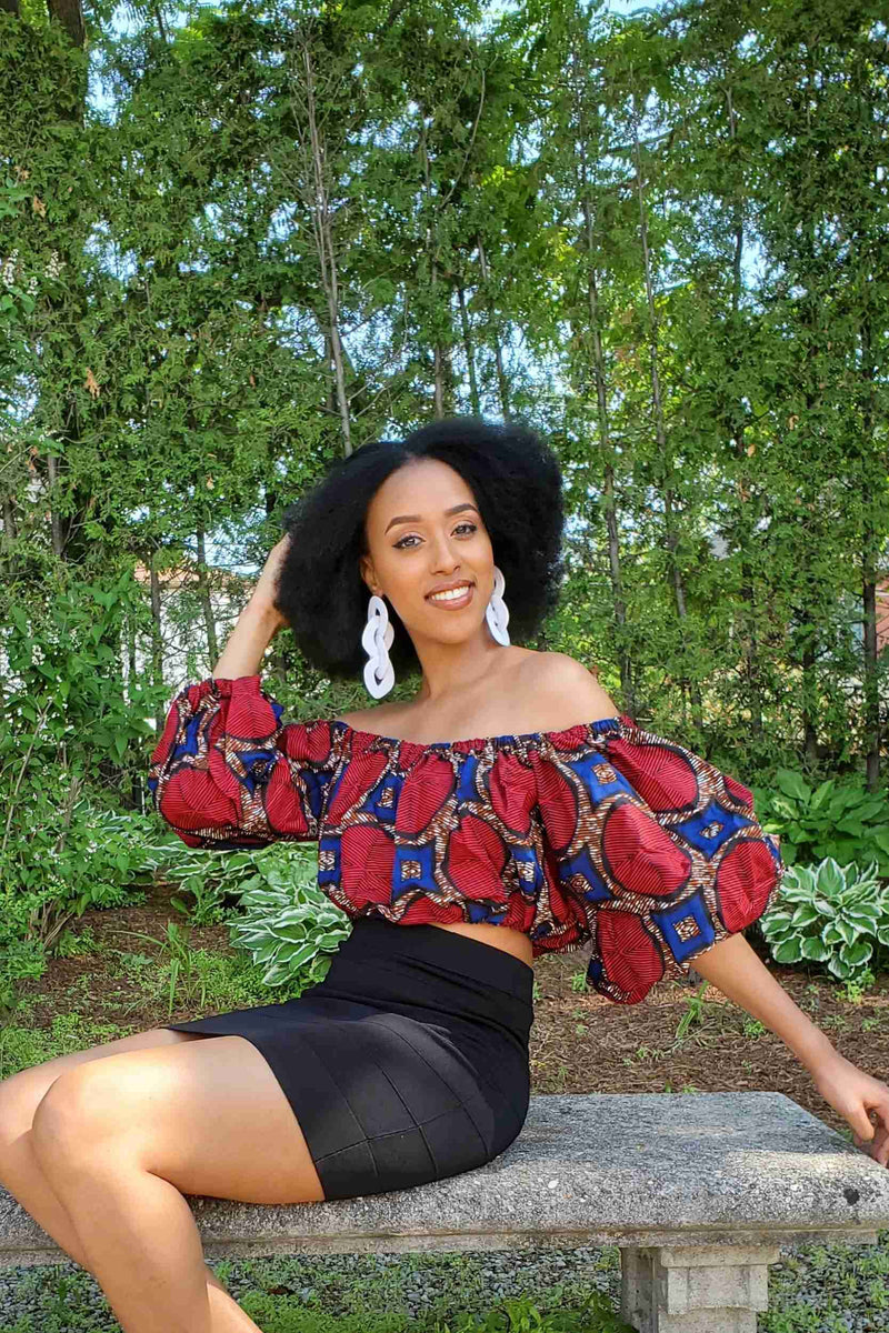 Moiira African Print Crop Top for Women | Kejeo Designs – KEJEO DESIGNS