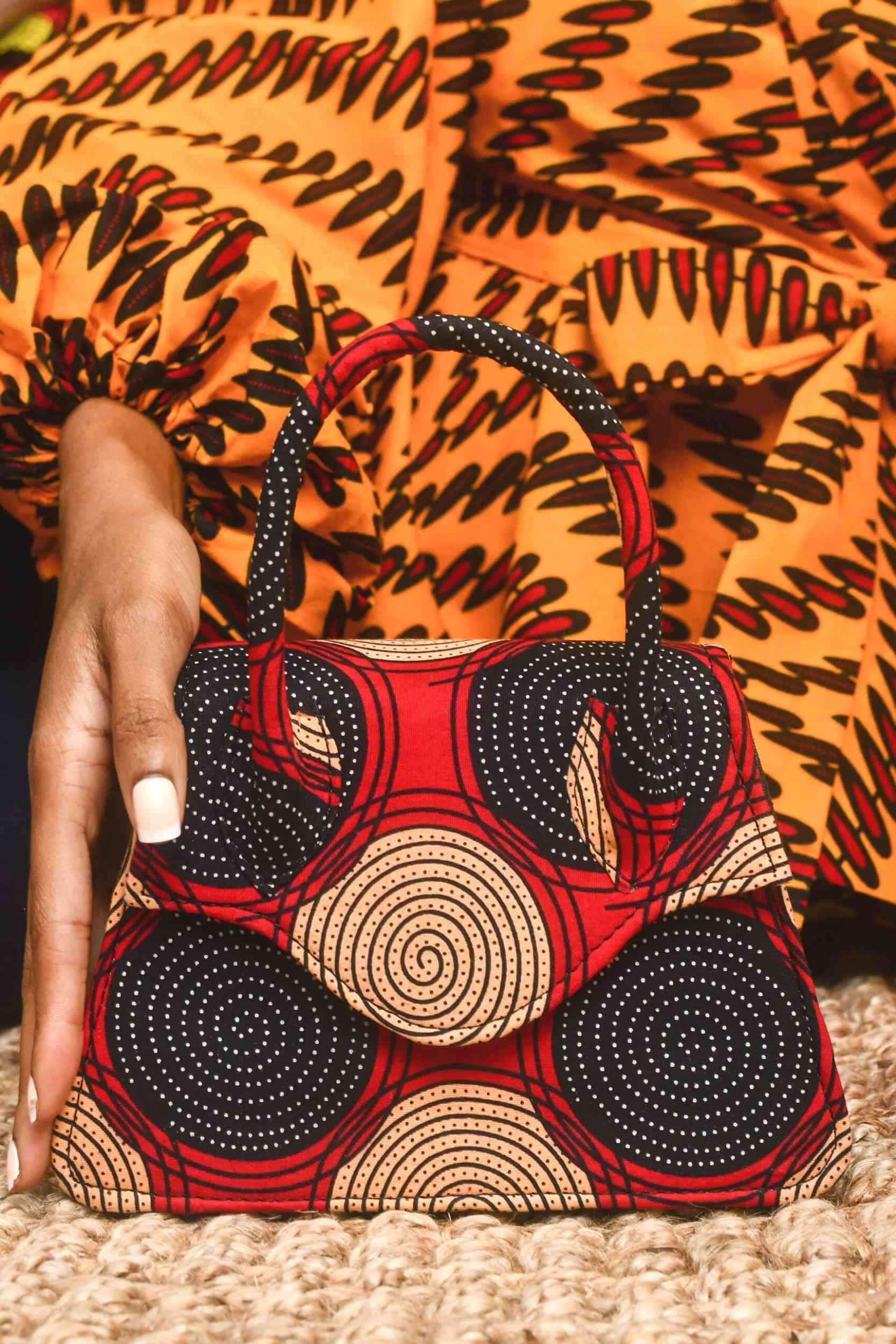 African Handbags for Women - Red Mini bag | KEJEO DESIGNS