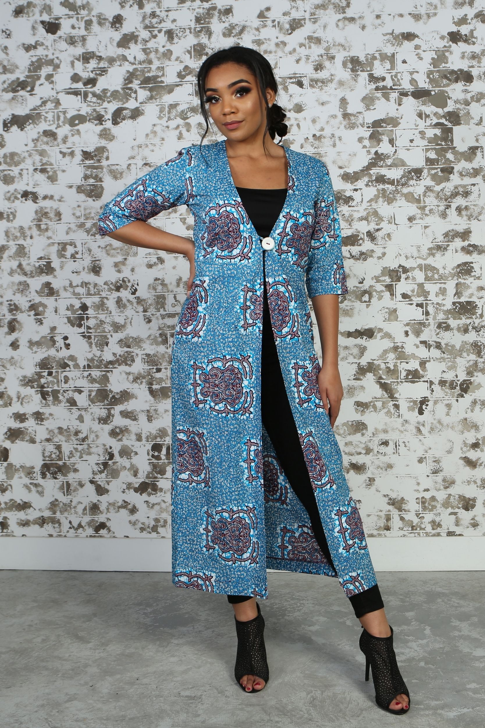 LONG SLEEVES AFRICAN PRINT JACKET FOR WOMEN- KEJEO DESIGNS