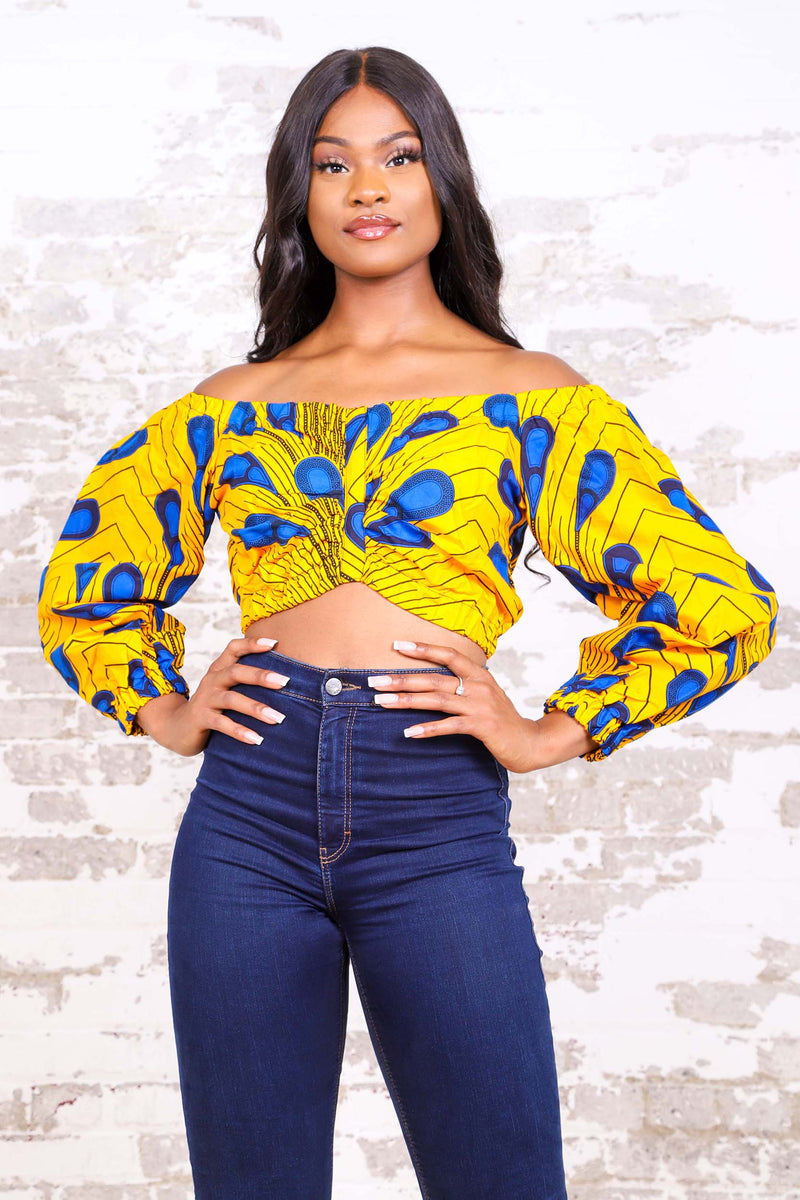 AFRICAN PRINT CROP TOP- KEJEO DESIGNS